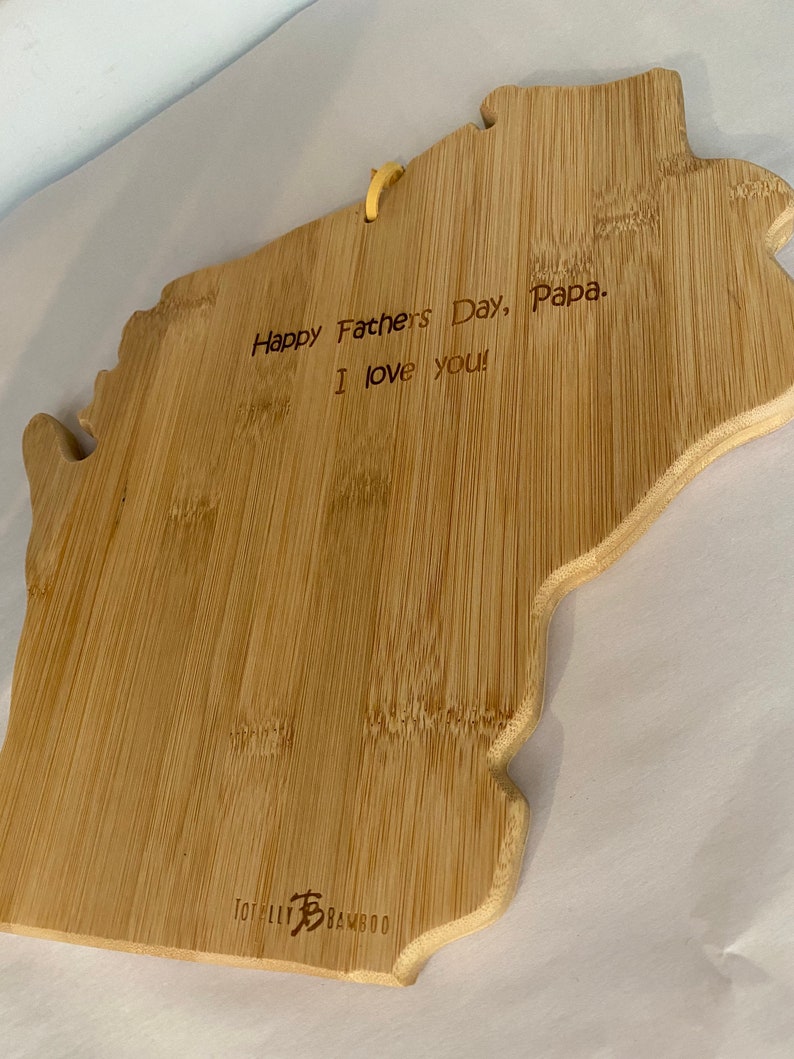 Wisconsin CUSTOM State Shaped Cutting Board and - Etsy