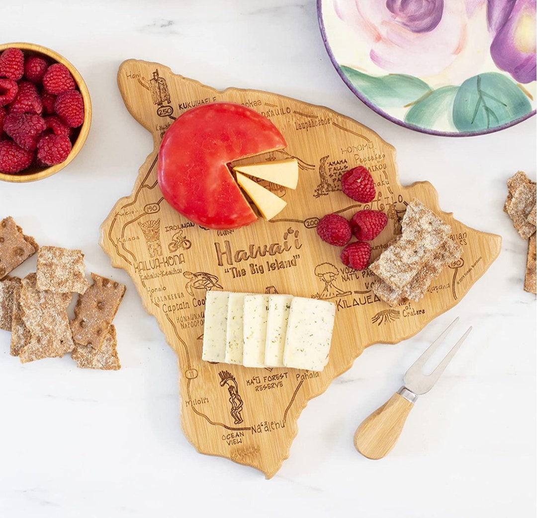 Hawaii CUSTOM State Shaped Cutting Board and Charcuterie-gifts for Her ...