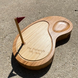 Personalized Golf Cheese Wood Cutting Board Gift With Utensils Golfer ...