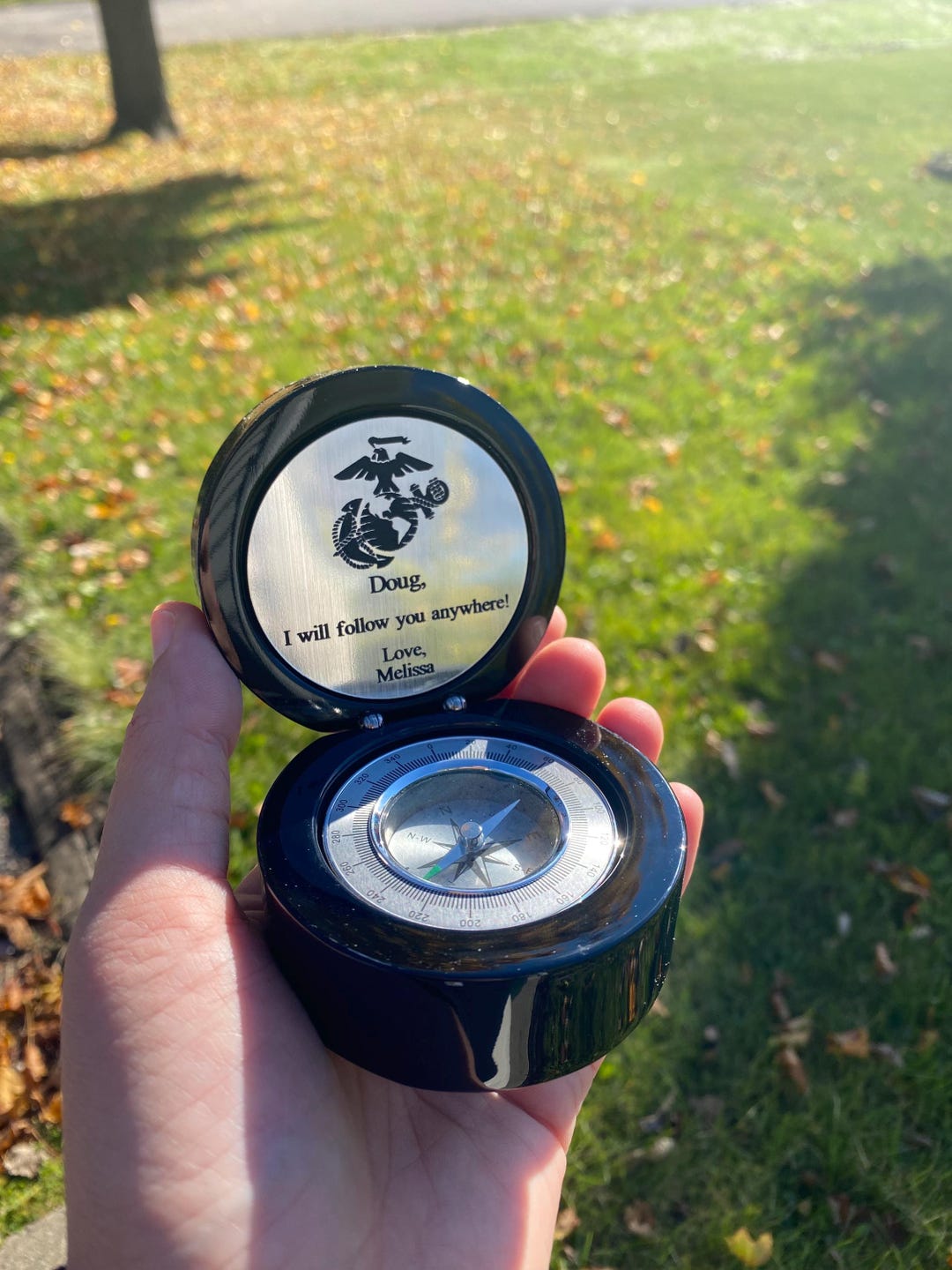 Engraved Military Compass Gift, Personalized Army Compass Gift, Navy ...