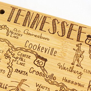 Tennessee CUSTOM Personalized State Shaped Cutting Board and ...
