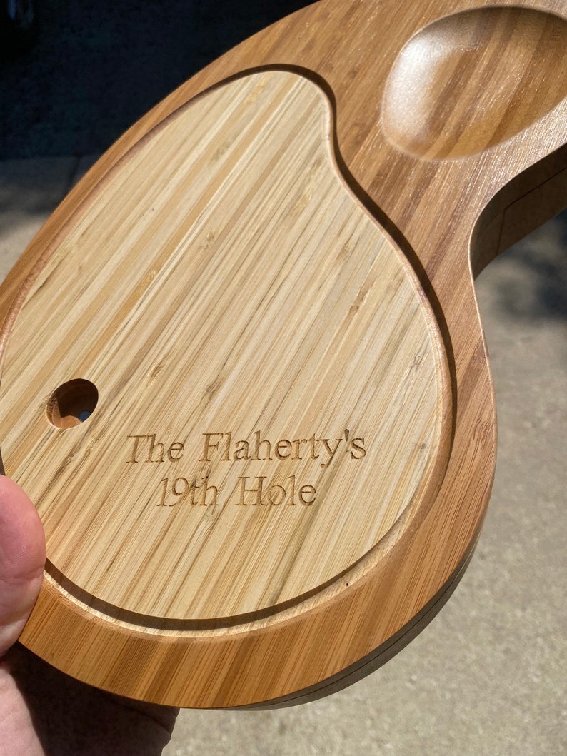Personalized Golf Cheese Wood Cutting Board Gift With Utensils Golfer ...