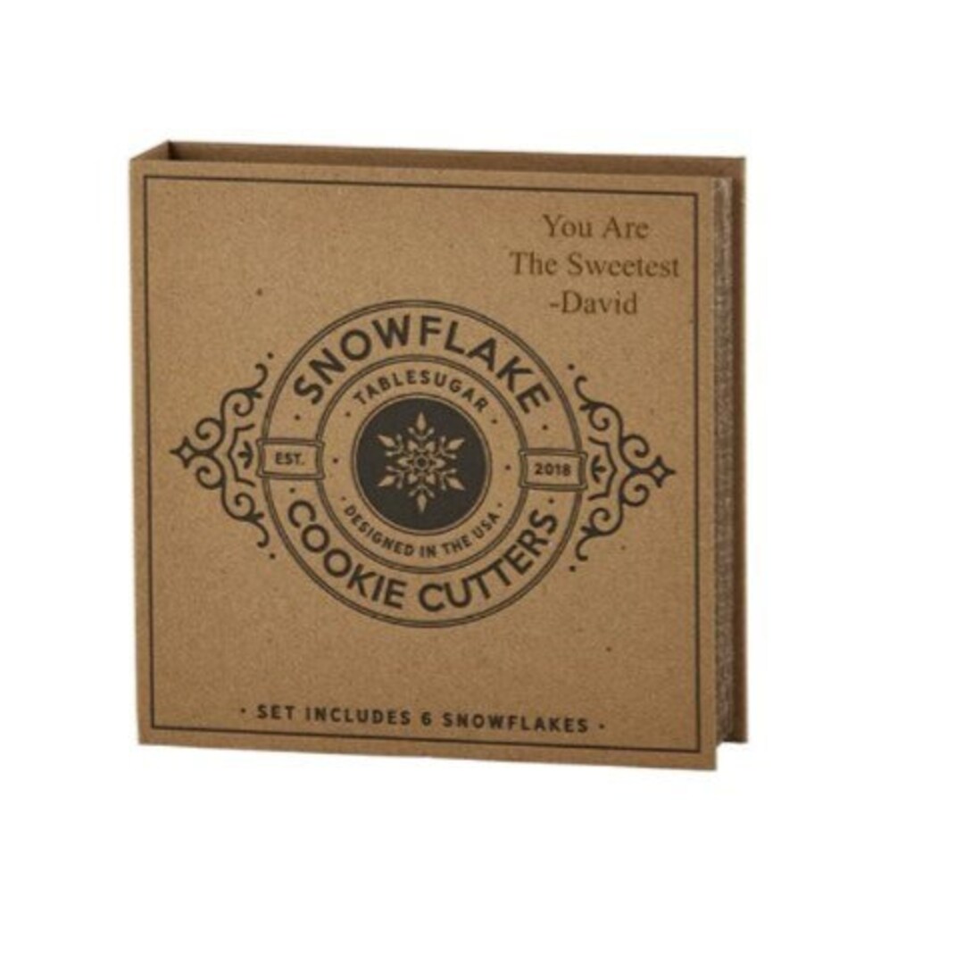 Cookie Cutter Snowflakes Gift Set, Personalized Gift Box Holiday Cookie ...