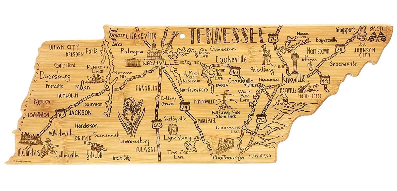Tennessee CUSTOM Personalized State Shaped Cutting Board and - Etsy