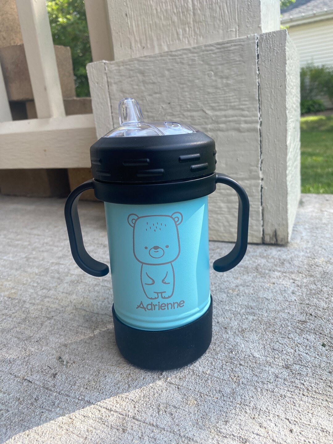 Custom Insulated Sippy Cup, Removable Handles- Kids Drink-ware, Gift ...