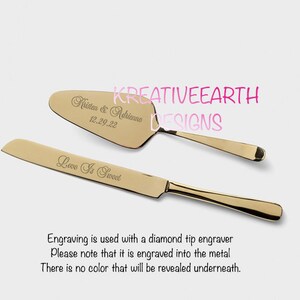 Engraved Wedding Cake Server Gift Box Set Gift for Wedding - Etsy