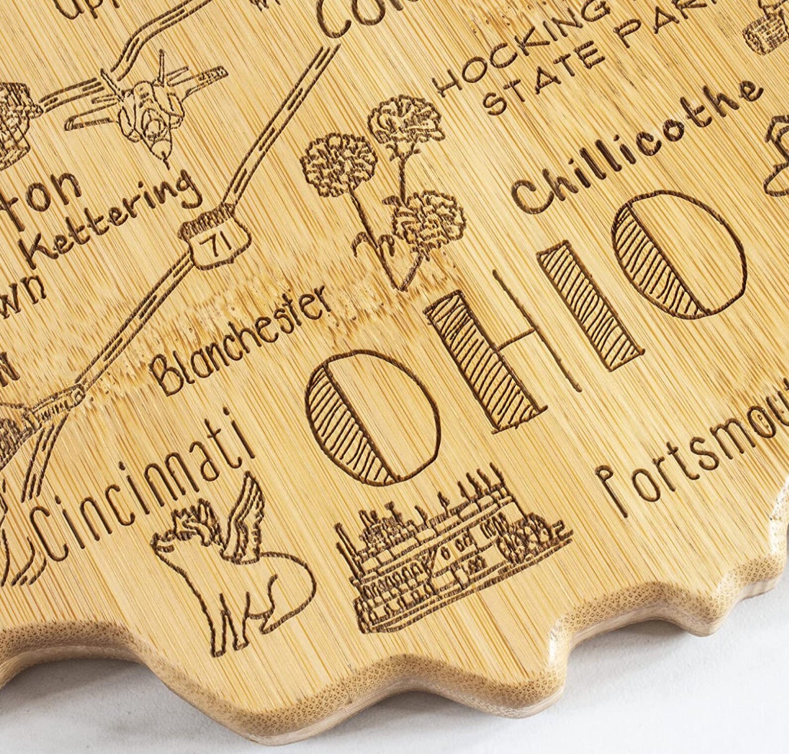 Ohio CUSTOM State Shaped Cutting Board and Charcuterie-gifts for Her ...