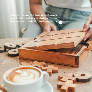Customized Large Wooden Tic Tac Toe-coffee Table Decor, Brain Teaser ...
