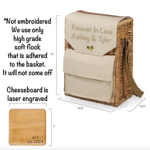 Personalized Wine Cheese Portable Picnic Set Personalized Cheese Board ...