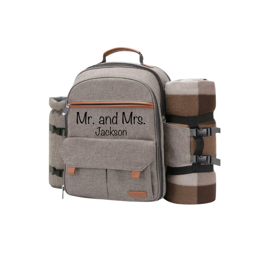 Customized Wedding Backpack Gift, Gift for Newlyweds, Picnic Gift ...