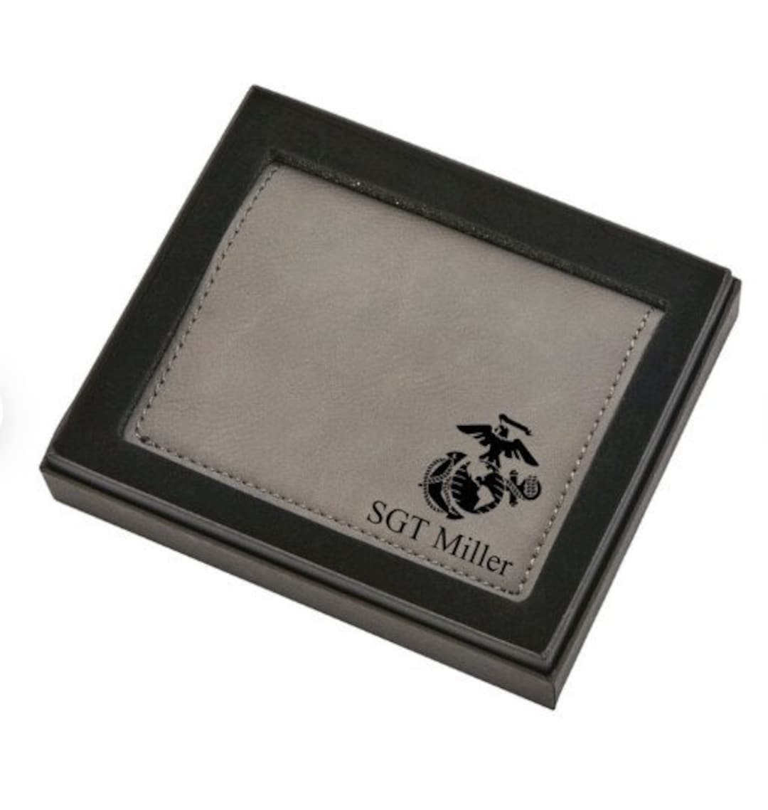 USMC Personalized Military Wallet, United States Marine Gift, Wallet ...