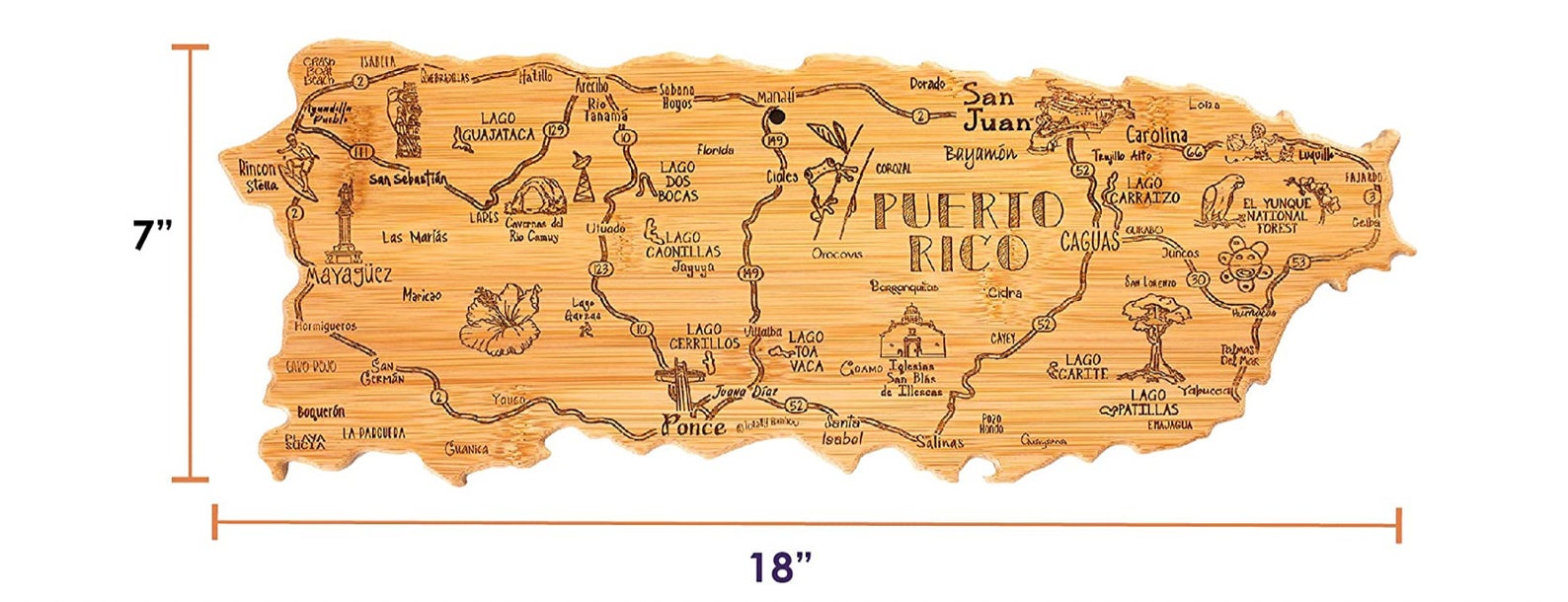 Puerto Rico CUSTOM Shaped Cutting Board and Charcuterie-gifts - Etsy