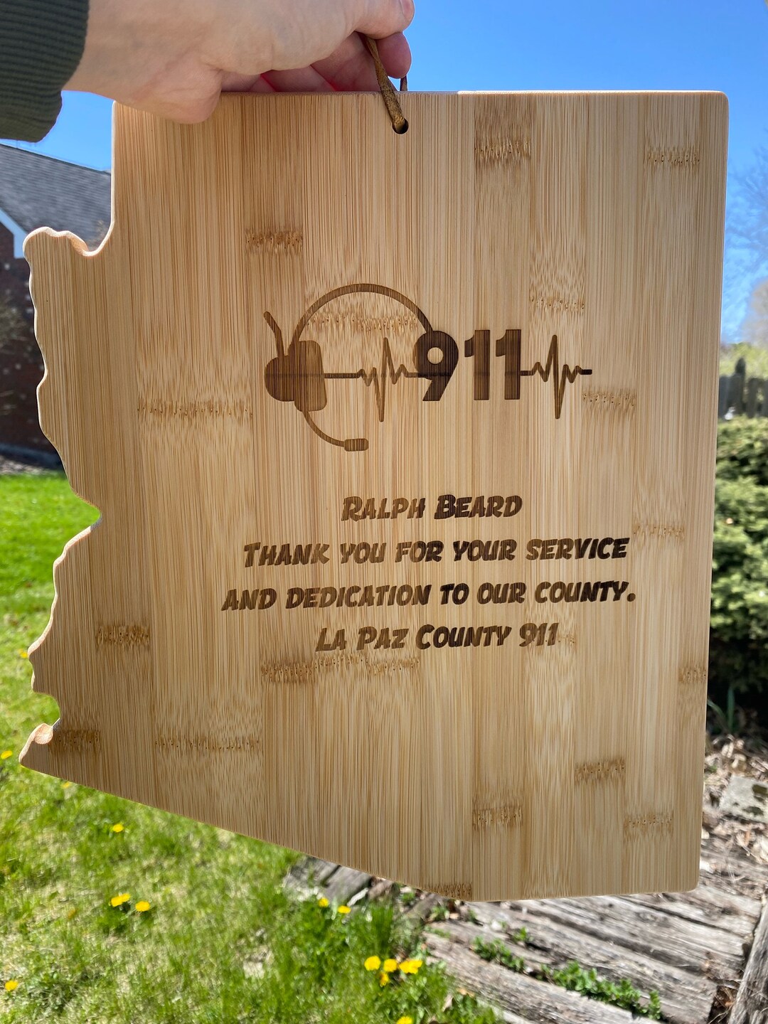 Dispatch Gift, Custom Engraved State Board, Gift for 911 Dispatch ...