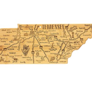 Tennessee CUSTOM Personalized State Shaped Cutting Board and ...