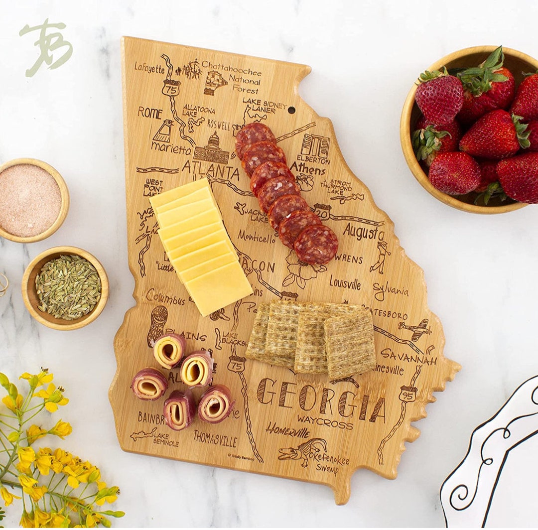 Georgia CUSTOM State Shaped Cutting Board and Charcuterie-gifts for Her ...