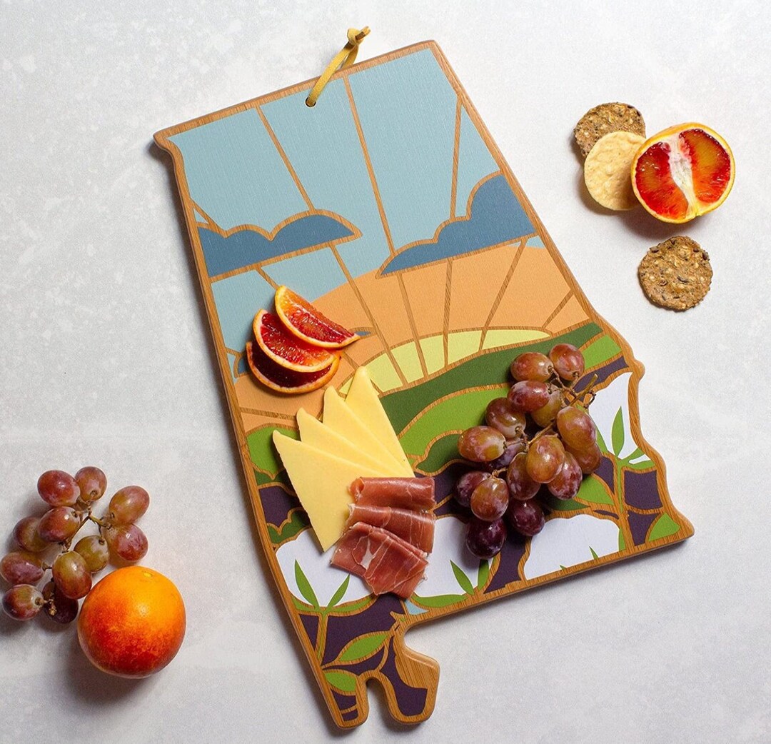 Personalized Alabama State Bamboo Cutting Board: Personalized ...