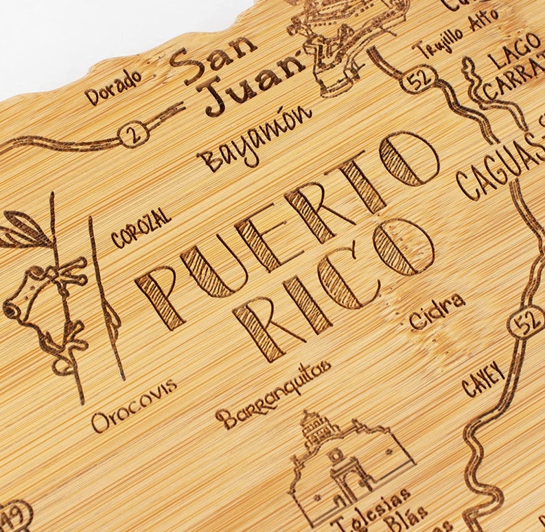 Puerto Rico CUSTOM Shaped Cutting Board and Charcuterie-gifts - Etsy