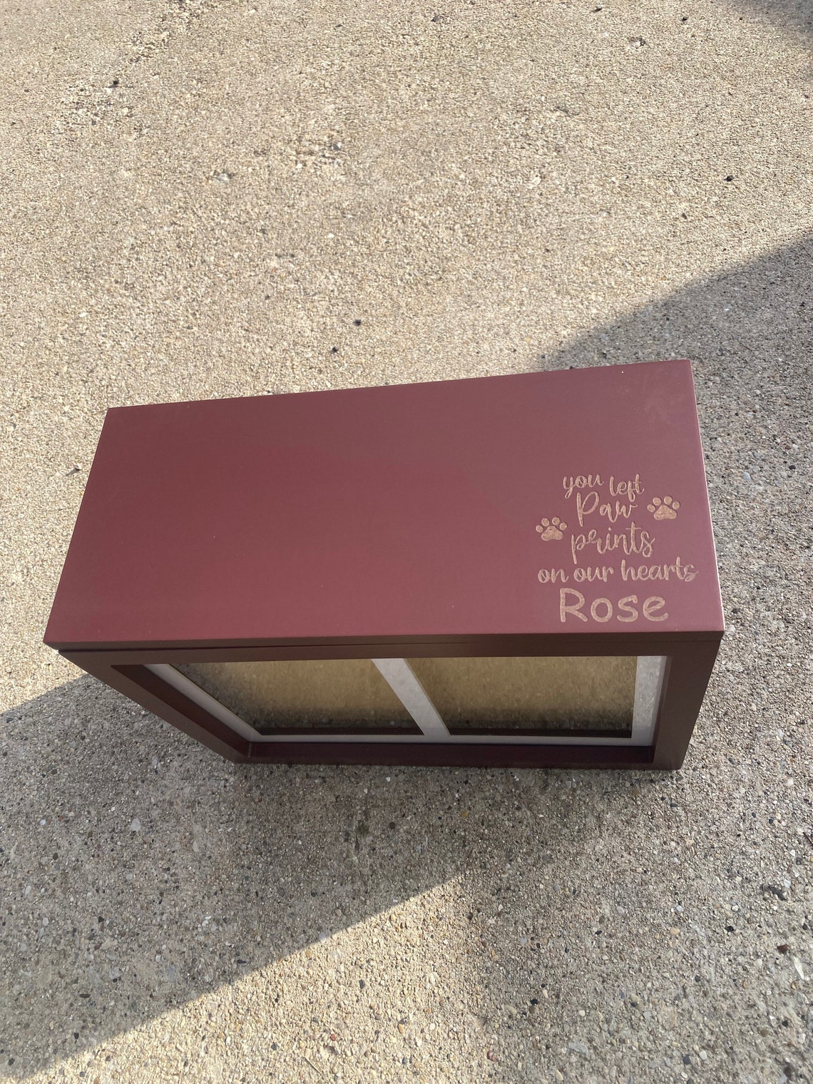 Engraved Memory Box - Pet Memorial Funeral Urns Box, Wooden Decorative ...