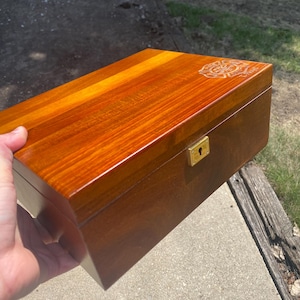 Firefighter Personalized Wood Keepsake Box With Lock, Engraved for ...