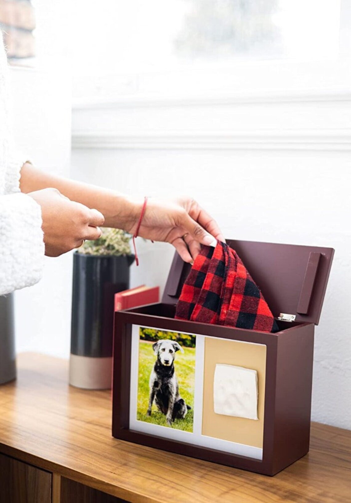 Engraved Memory Box - Pet Memorial Funeral Urns Box, Wooden Decorative ...