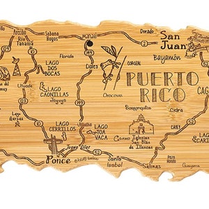 Puerto Rico CUSTOM Shaped Cutting Board and Charcuterie-gifts for Her ...