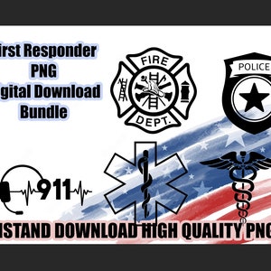First Responder Bundle PNG Logo Download Instant Download - Etsy
