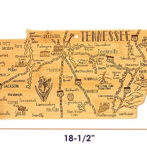 Tennessee CUSTOM Personalized State Shaped Cutting Board and ...