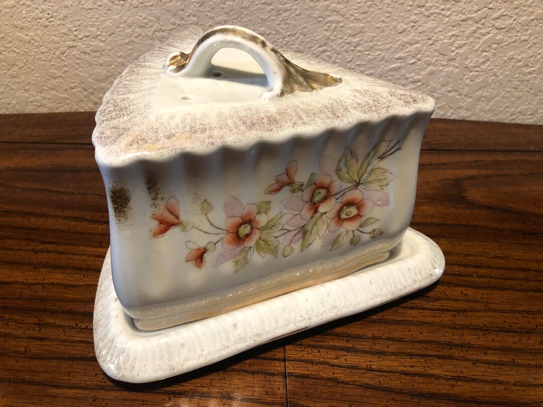 PORCELAIN CHEESE SERVER, Large Porcelain Cheese/cake Server, Lidded ...