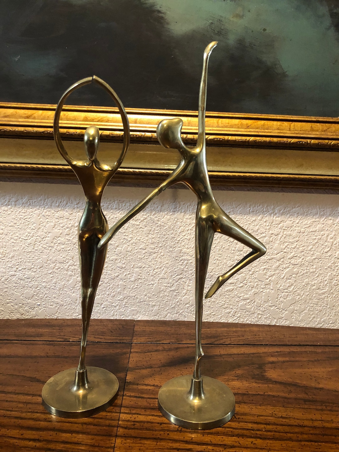 BRASS DANCING FIGURINES, Two Solid Brass Dancing Figurines, Standing Brass Ballerinas - Etsy