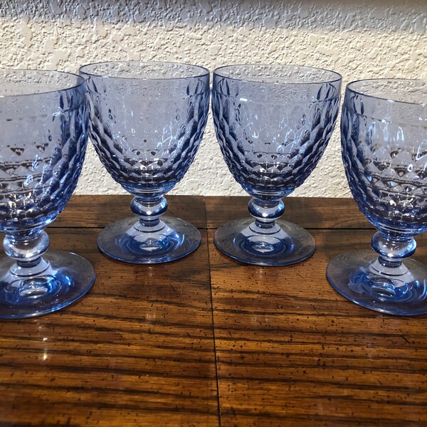 Blue Water Goblets - Etsy