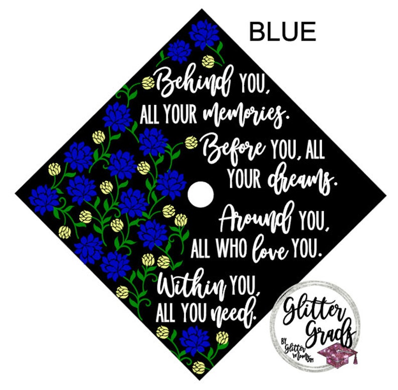 Behind You Printed Graduation Cap Topper - Etsy