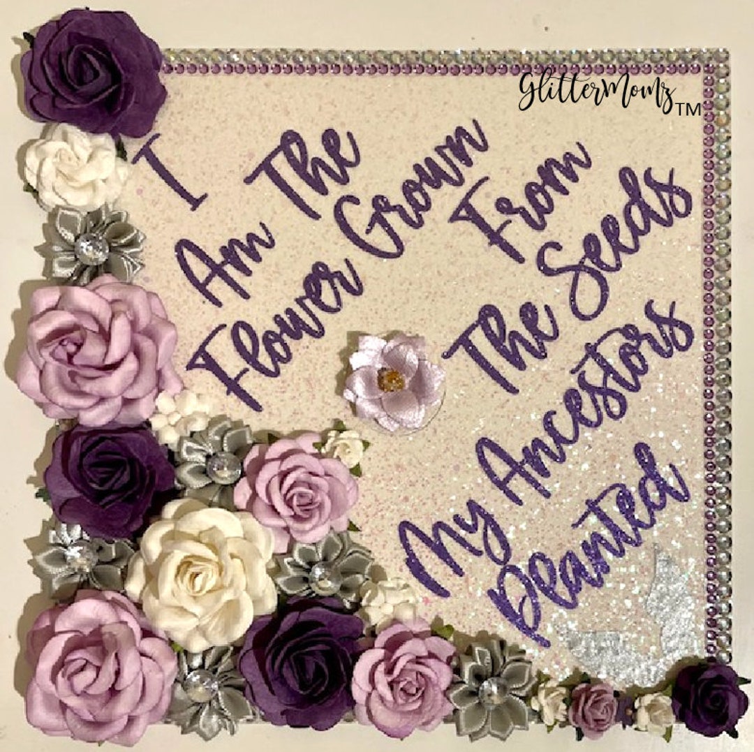 Graduation Cap Topper Flower Ancestors Planted - Etsy