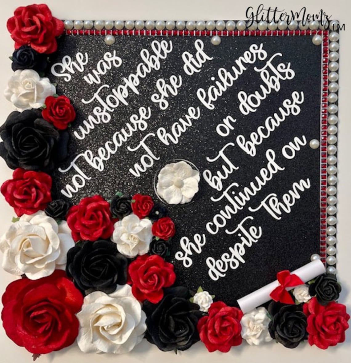 Graduation Cap Topper She Was Unstoppable Despite - Etsy