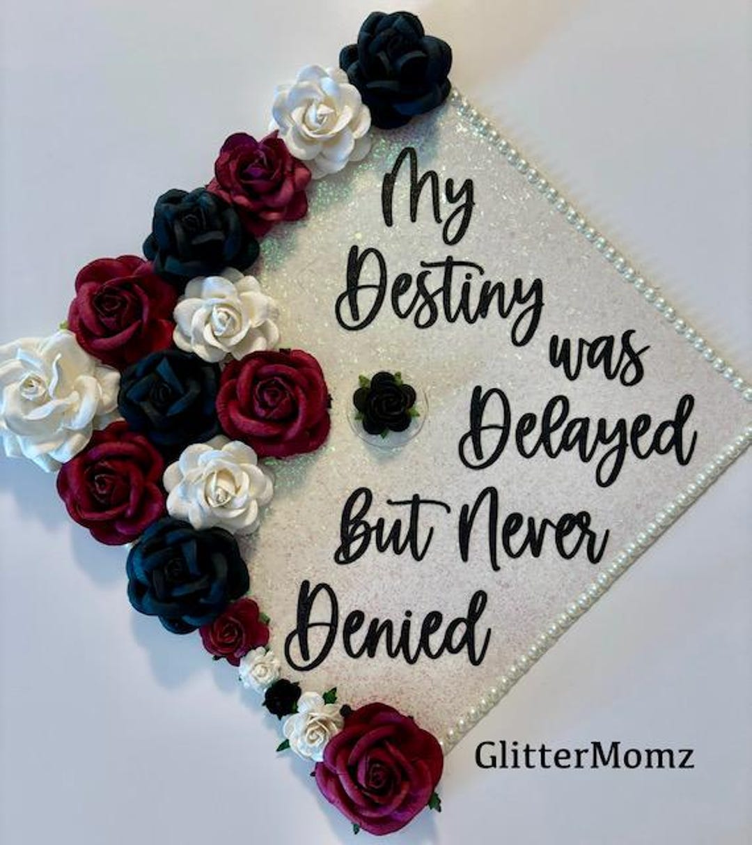 Ready to Ship - Graduation Cap Topper Destiny Delayed but Not Denied - Etsy