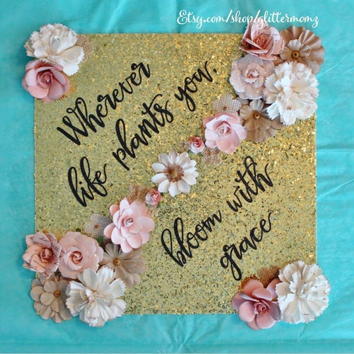 Graduation Cap Topper Still I Rise With Flowers Customize for - Etsy