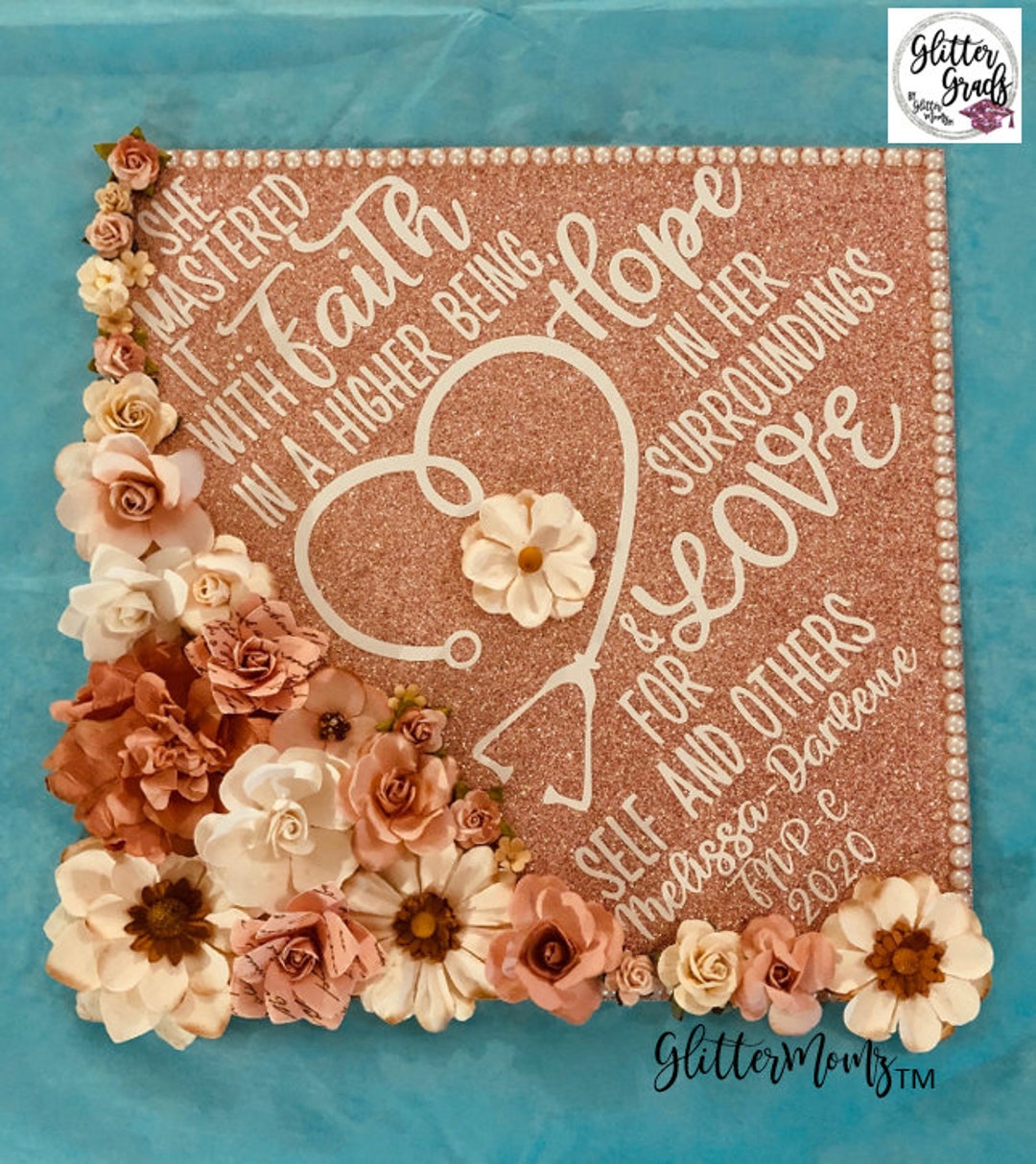 Graduation Cap Topper Mastered It With Faith Hope and Love. Customize ...