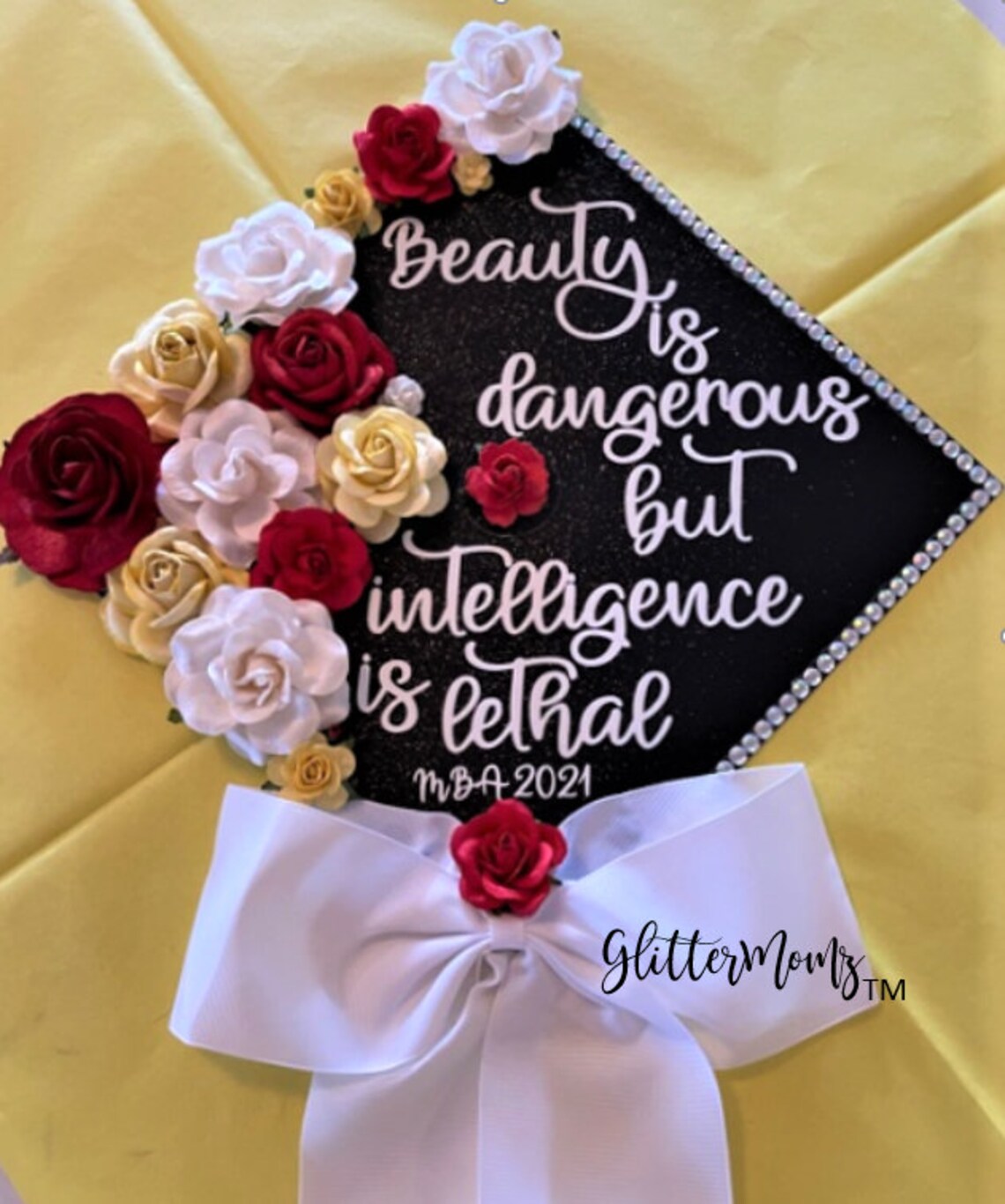 Beauty is Dangerous Graduation Cap Topper Decoration With | Etsy