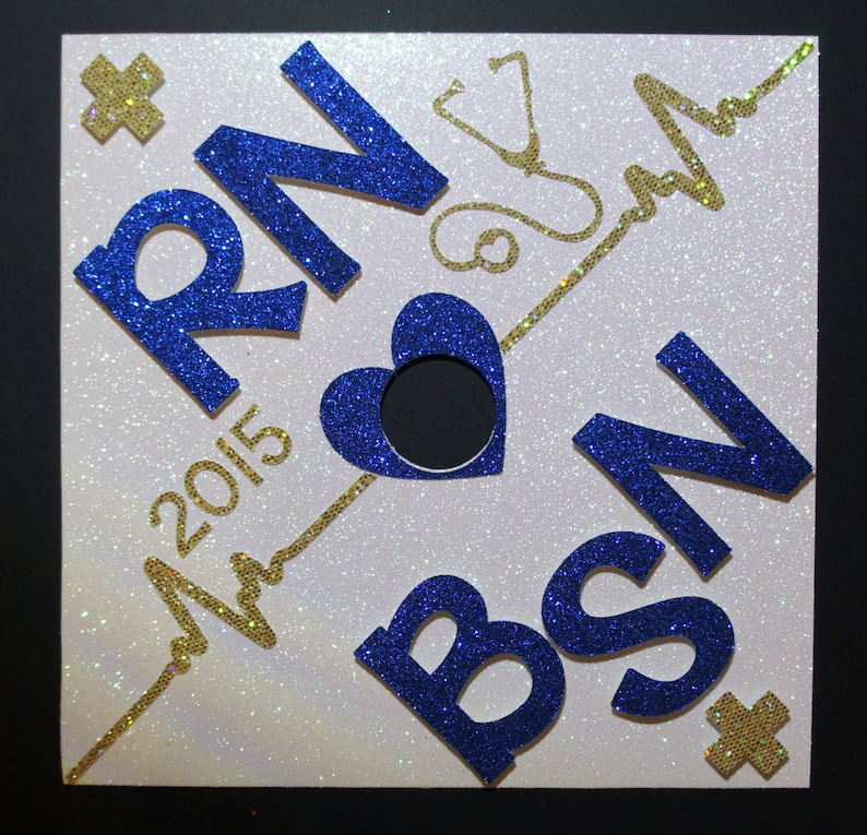 Custom RN BSN Graduation Cap Topper: Nurse Gift - Etsy