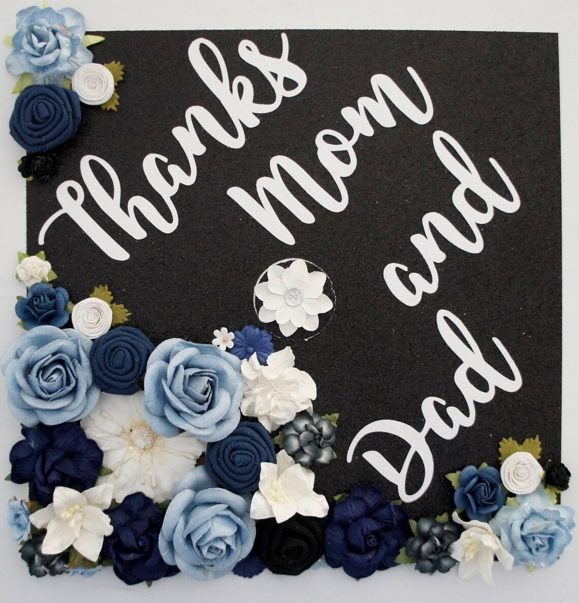 Graduation Cap Topper Thanks Mom and Dad Graduation Decoration - Etsy