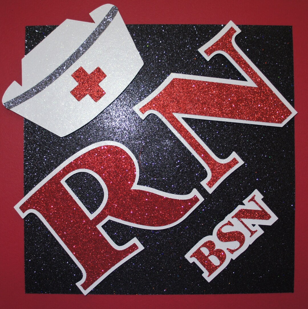 Custom Nurse Graduation Cap Topper: Personalized RN, BSN - Etsy