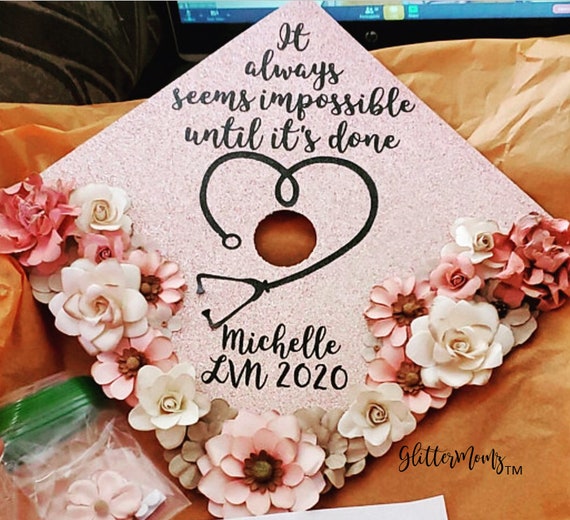 It Always Seems Impossible Graduation Cap Topper - Etsy