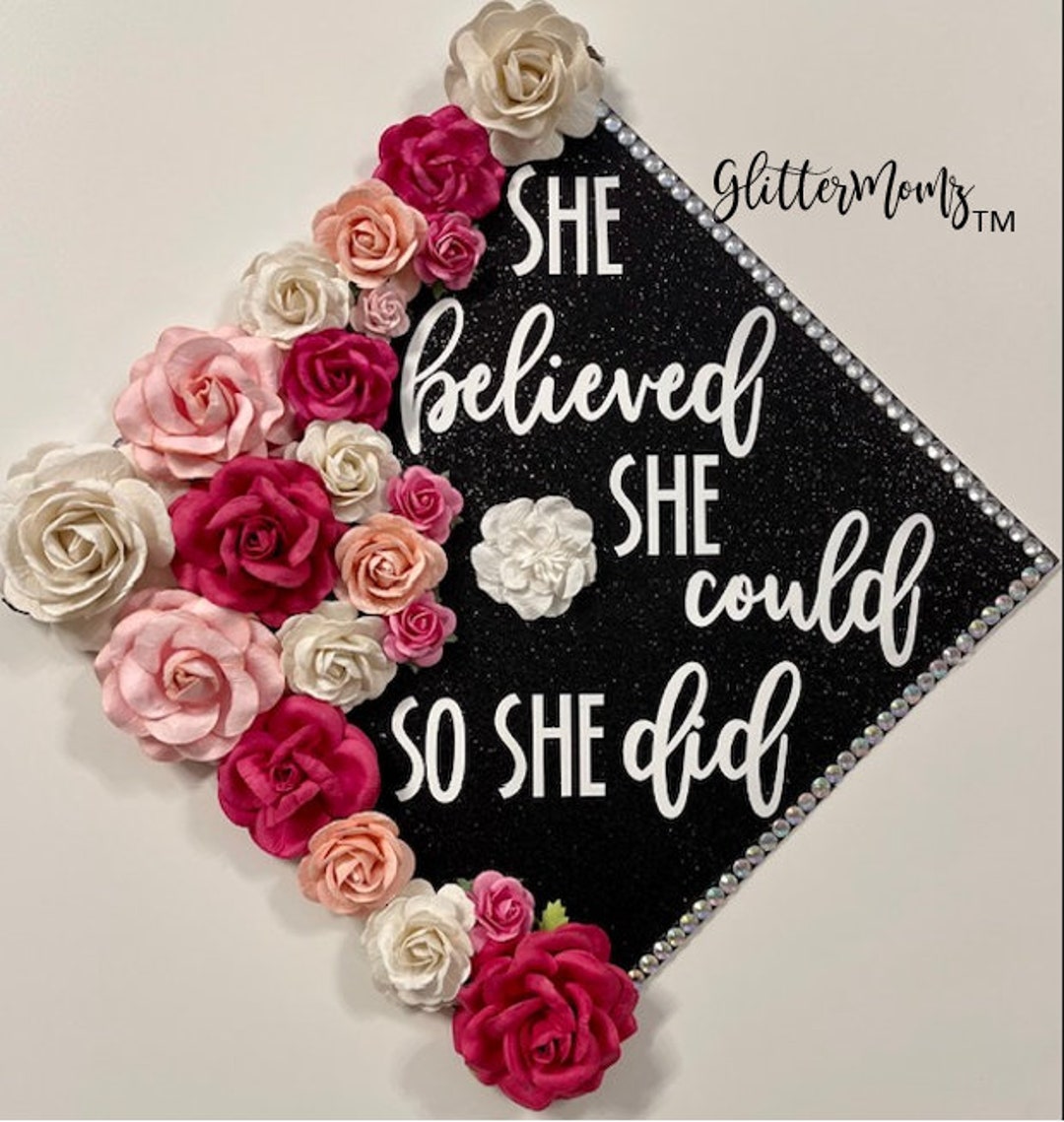Believed She Could Graduation Cap Topper - Etsy