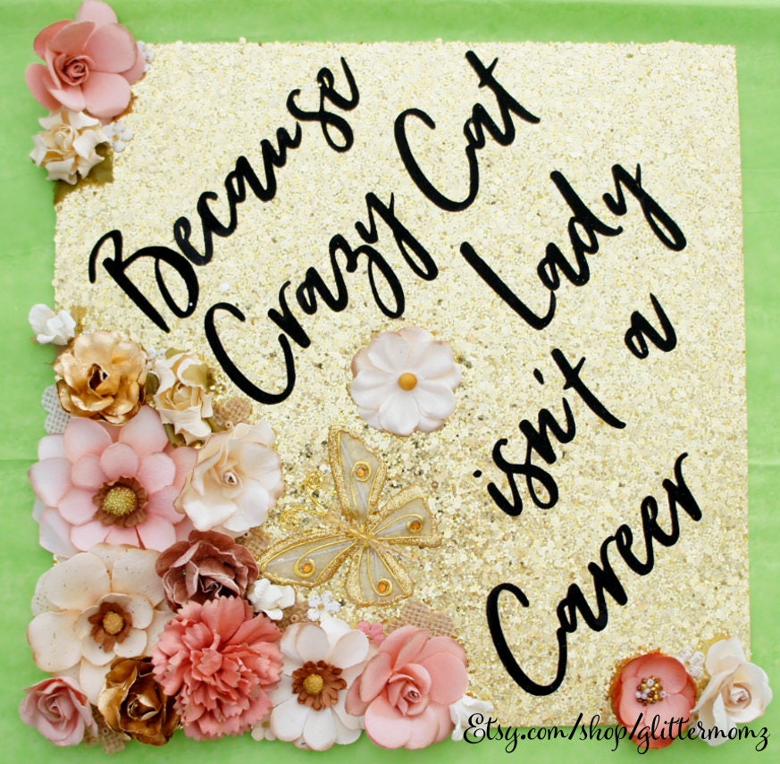 Because Cat Lady isn't a Career Graduation Decoration and | Etsy