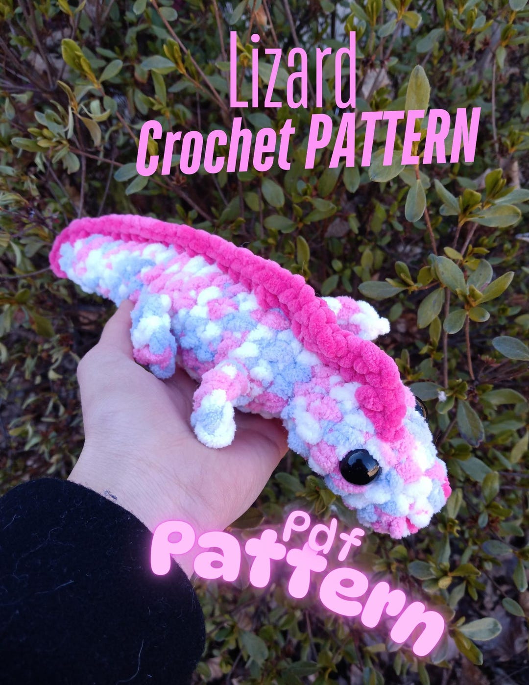Lily Lizard Crochet Pattern, Crochet, Pdf Pattern - Etsy
