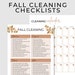 Fall Cleaning Checklist | Cleaning Calendar | Cleaning Schedule ...