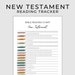 New Testament Reading Chart Bible Reading Tracker New | Etsy