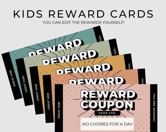 Editable Kids Coupons Printable Reward Coupons for Kids - Etsy