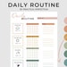 Undated Printable Daily Routine Planner Pages PDF | Cute Daily Planner ...