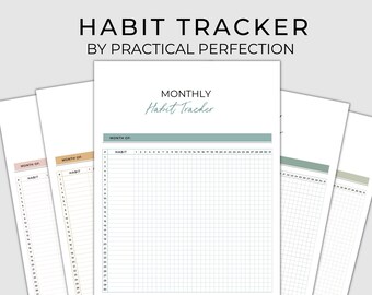 Monthly Habit Tracker Printable 30 Day Habit Tracker | Etsy