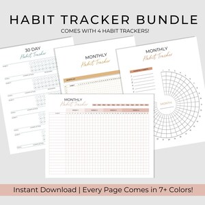 Monthly Habit Tracker Printable | 30 Day Habit Tracker - Etsy